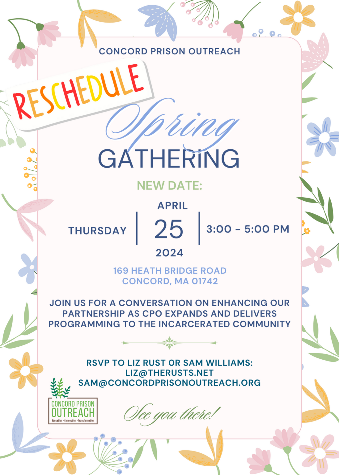 Spring Gathering – Concord Prison Outreach